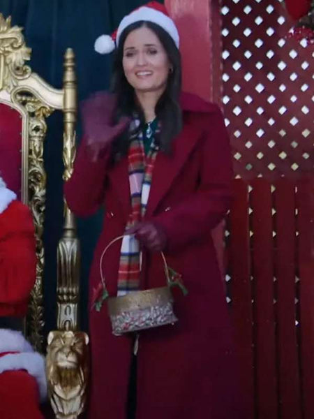 Danica McKellar A Cinderella Christmas Ball Red Coat – Edison Jacket