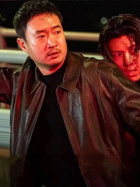 Kang Dong-woo Gangnam B-Side Brown Leather Jacket – Edison Jacket