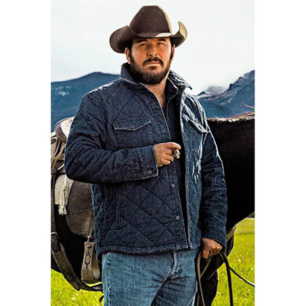 Rip Wheeler Yellowstone Blue Quilted Jacket – Edison Jacket